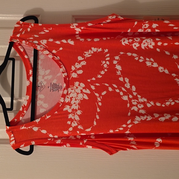 St. John's Bay | Dresses | St Johns Bay Brand Womens Coral White Floral ...